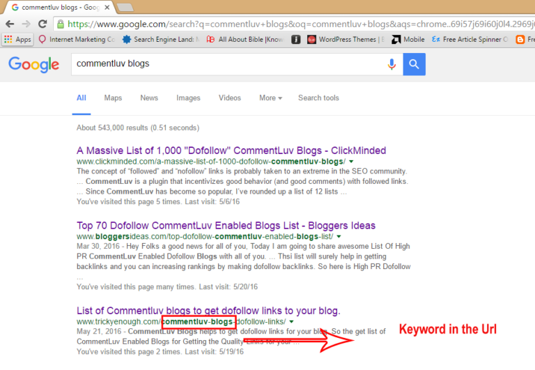 Does Google Count Keywords in the Url? - Tricky Enough
