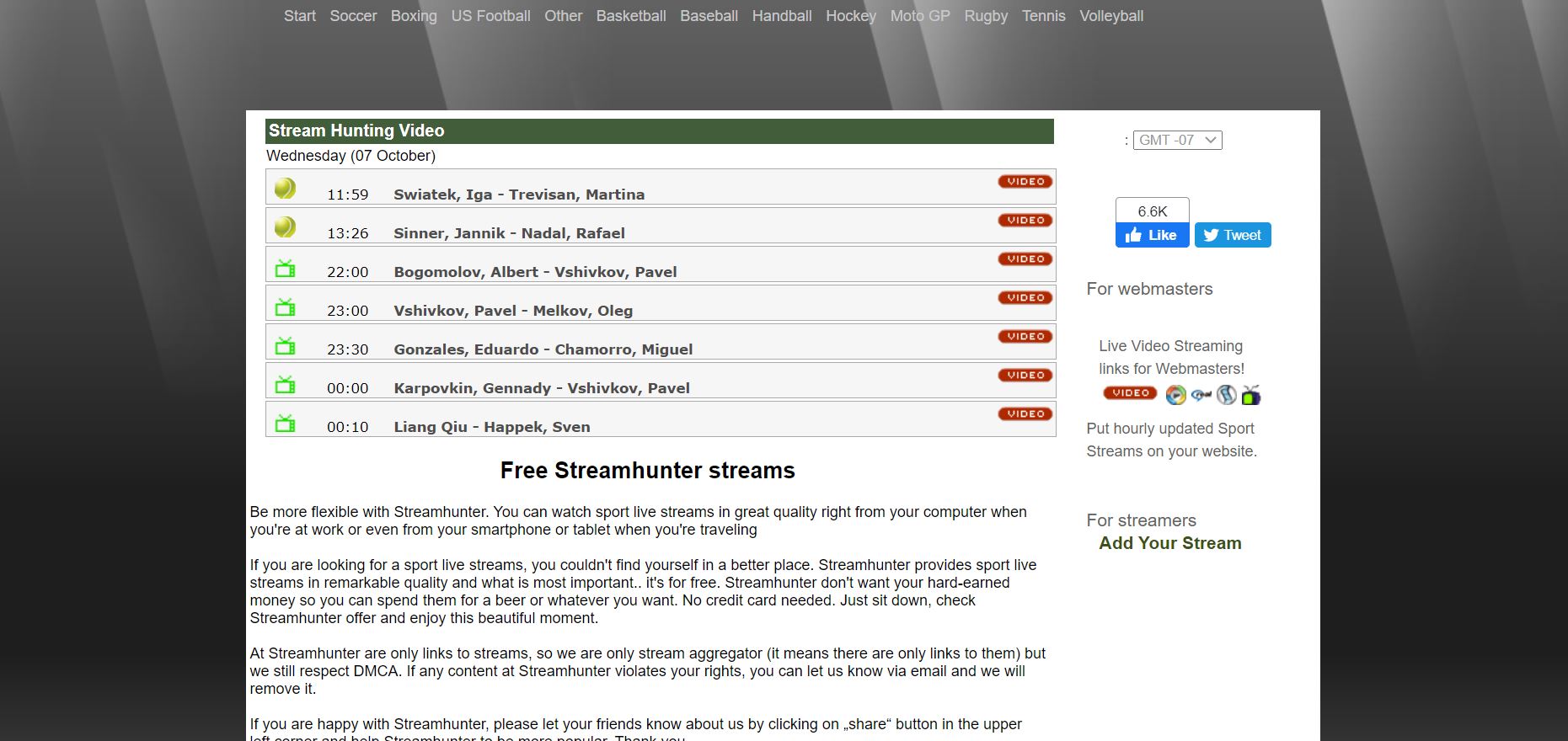 Best Free Sports Streaming Sites for Live Matches