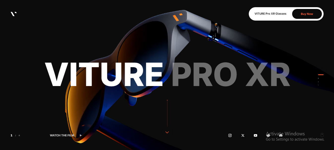 Viture Pro XR: Stylish Smart Glasses for a Compact XR Experience